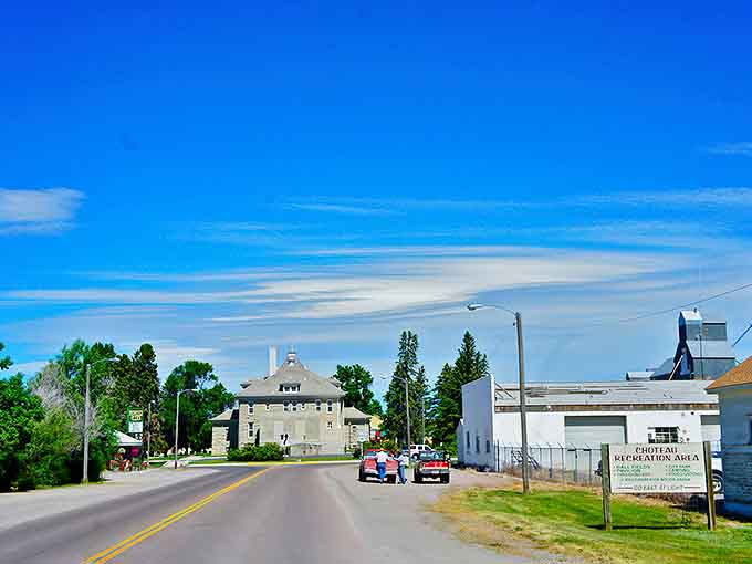 Main Street Choteau welcomes you with classic Americana charm &mdash; highway signs and storefronts that invite you to slow down and stay awhile.
