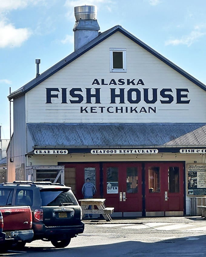 The classic weathered exterior tells you everything: this isn't some tourist trap pretending to be authentic&mdash;it's the real Alaskan deal.