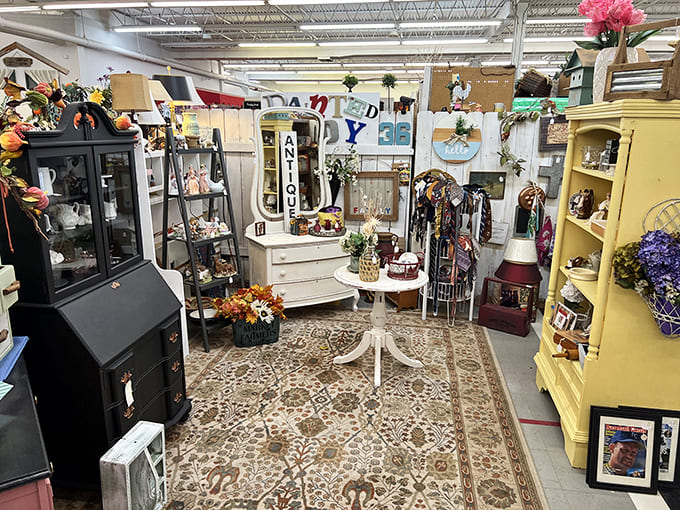 Step into this vendor's booth and you've entered a perfectly curated time capsule where every piece tells a story worth hearing.