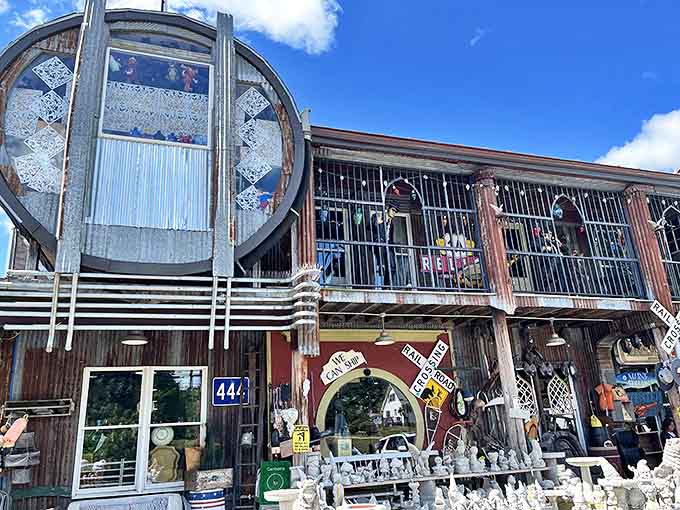 The iconic red barn exterior of 1A Relics stands like a beacon for treasure hunters. Maine's answer to Ali Baba's cave, minus the thieves and plus the friendly faces.