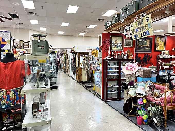 Treasure hunters, take note! These endless aisles of Charleston Antique Mall promise adventures where every turn reveals another decade's forgotten gems.