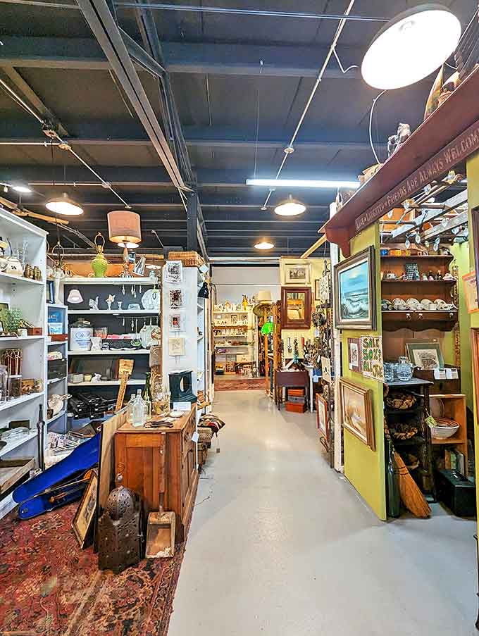 Where vintage dreams come alive between colorful booth dividers. Walking these aisles feels like time travel without the complicated physics.