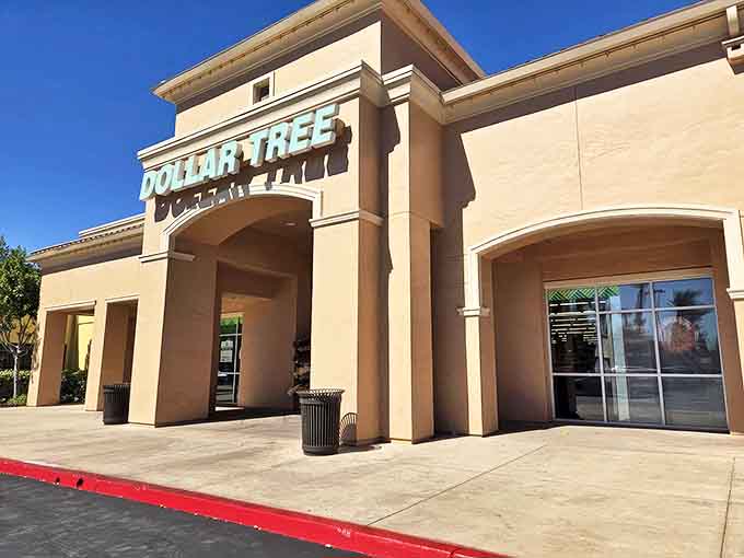 Architectural simplicity meets retail therapy at its finest—this Dollar Tree's clean lines and welcoming entrance say "come in and save" without saying a word.
