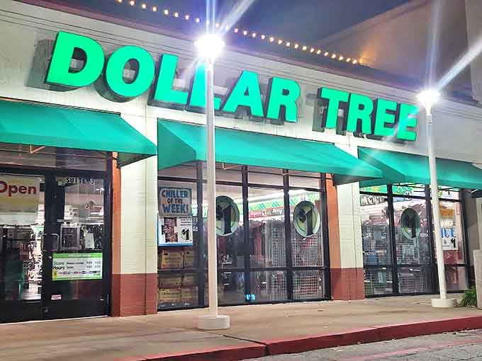 The iconic green signage of Dollar Tree beckons shoppers like a budget-friendly lighthouse guiding penny-pinchers safely to harbor.