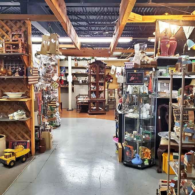 Treasure hunting begins here! Wide aisles lead you through a labyrinth of memories where every corner reveals someone else's past waiting to become your future.