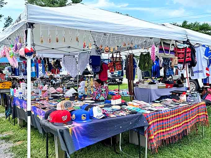 Retail therapy, flea market style! Baseball caps mingle with handmade jewelry in this wonderland of affordable finds where one person's "I don't need this anymore" becomes your "I can't live without it."