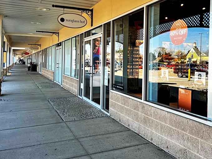 Sunglass Hut beckons shoppers with promises of designer shades at outlet prices &ndash; because squinting is never a good look, even when bargain hunting.