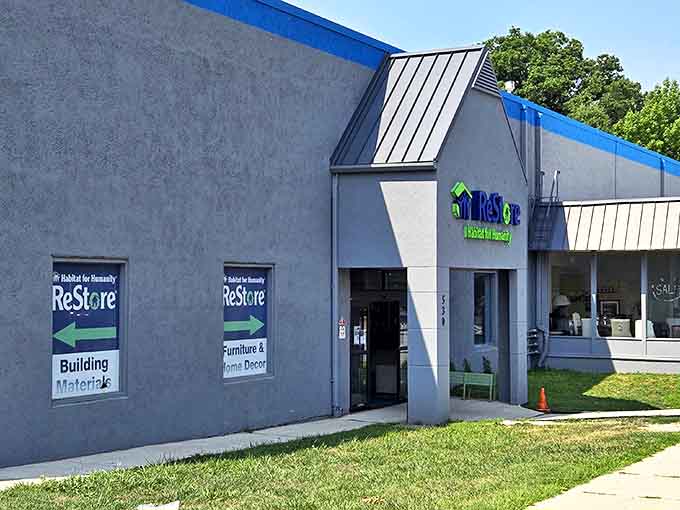 The unassuming exterior of Maple Shade's ReStore hides a wonderland of home furnishing treasures waiting to be discovered by savvy shoppers.