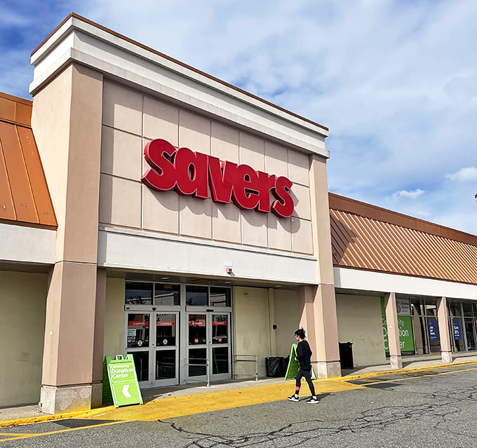 Approaching Savers feels like standing at the gates of retail possibility &ndash; where that perfect vintage find might just be waiting behind those unassuming doors.