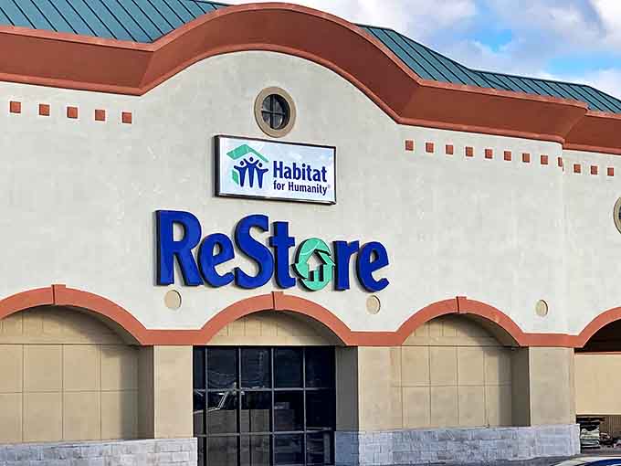 The blue-topped ReStore stands like a treasure chest in Houston's landscape, promising affordable home makeovers and second chances for furniture with stories to tell.