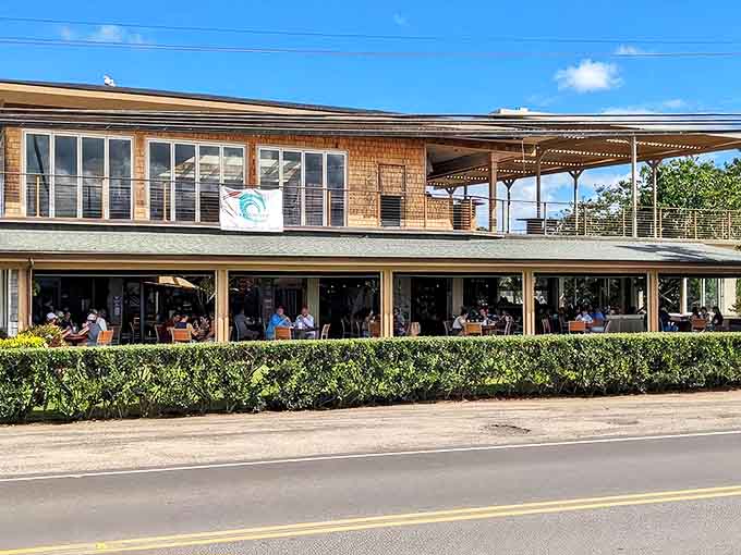 The Hale'iwa Beach House stands proudly against the Hawaiian sky, its modern beach architecture inviting you to step inside and stay awhile.