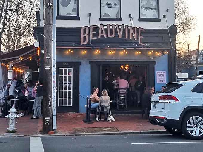 When the sun sets, Beauvine's warm glow beckons hungry patrons like a lighthouse guiding ships to delicious harbor.