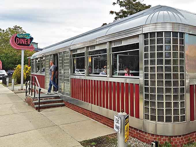 Mid-century magnificence in metal and glass blocks. This isn't retro-inspired &ndash; it's the genuine article, standing sentinel on Westminster Street for generations of hungry Rhode Islanders.