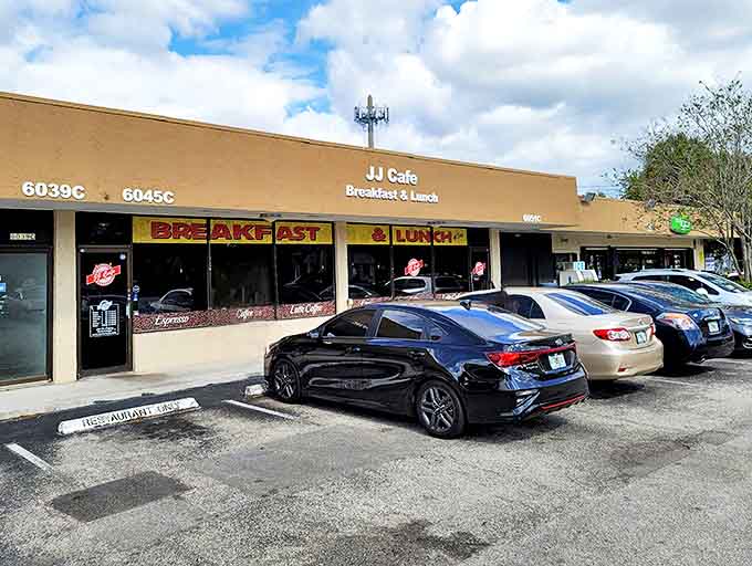 The unassuming yellow storefront of JJ Cafe might not scream "culinary destination," but locals know this Fort Lauderdale gem holds breakfast treasures within.