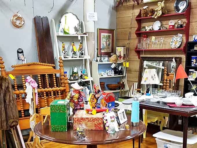 Every corner tells a story at Catawba River Antique Mall, where vintage furniture, collectibles, and childhood memories await rediscovery in delightfully cluttered vendor booths.