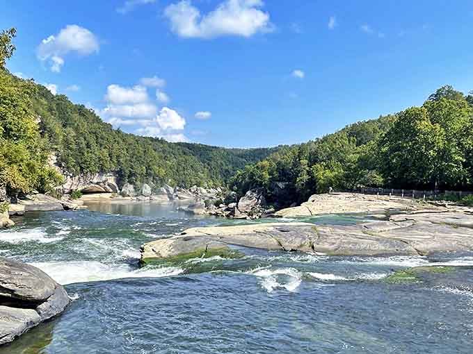 Nature's grand performance stage where the Cumberland River takes its 68-foot plunge, creating Kentucky's own version of Niagara&mdash;minus the honeymoon suites and souvenir snow globes.