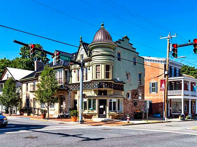 That Victorian turret on the corner building isn't compensating for anything &ndash; it's just showing off 19th-century architectural swagger.