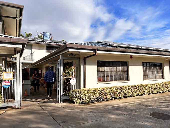 The unassuming exterior of Sam Sato's belies the culinary treasures within. Like finding a diamond in a hardware store&mdash;unexpected but absolutely worth it.