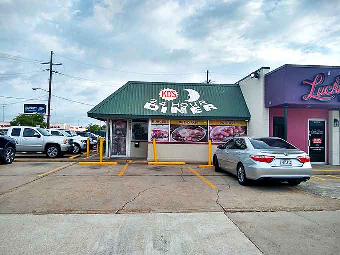 The diner's fa&ccedil;ade showcases what matters most &ndash; burgers, breakfast, and po'boys &ndash; a holy trinity of comfort food that beckons hungry travelers.