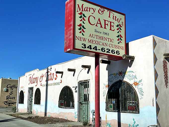 The pink-hued adobe exterior isn't trying to impress anyone, yet it's managed to impress everyone from locals to James Beard judges. New Mexico authenticity at its finest.
