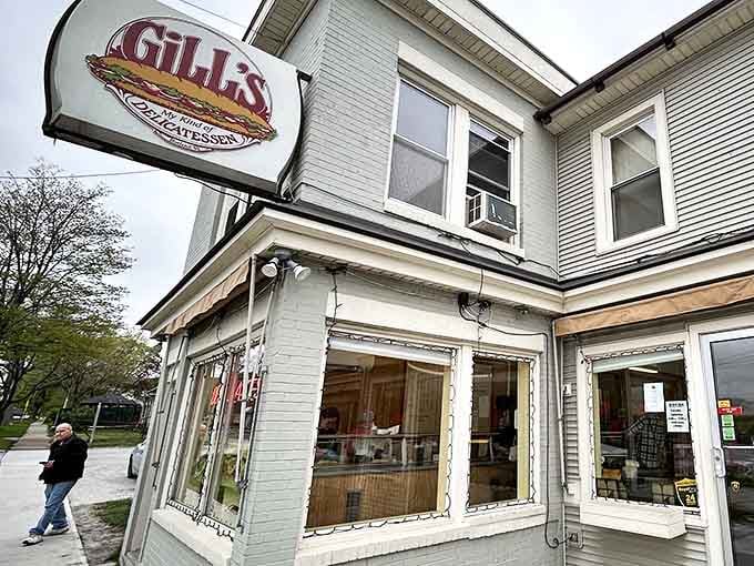 The iconic Gill's sign beckons like a lighthouse for the sandwich-starved. This unassuming white clapboard building houses Rutland's temple to honest, unpretentious sandwich craftsmanship.