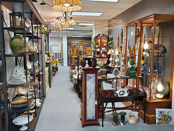 A treasure hunter's paradise where vintage china meets mid-century furniture. Every aisle promises a new decade to explore.