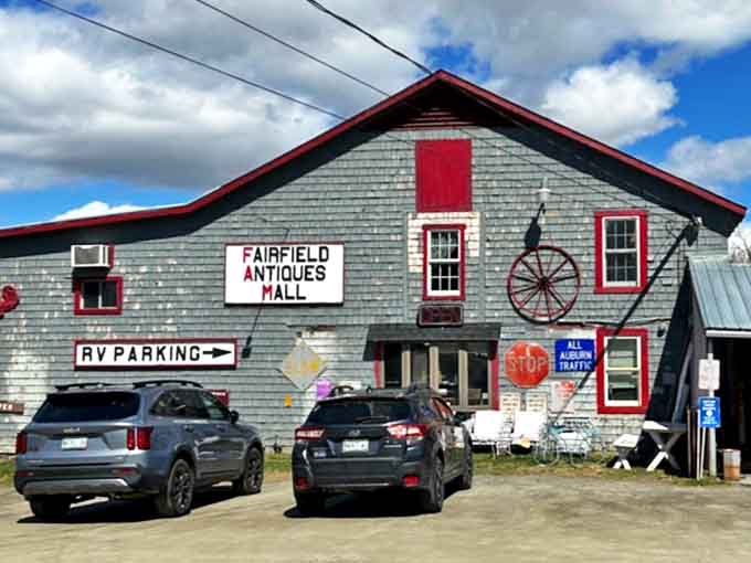 The unassuming exterior of Fairfield Antique Mall hides a treasure trove within – like finding out your quiet neighbor was secretly a rock star in the '70s.