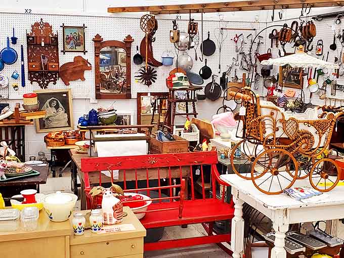 A treasure hunter's paradise where every corner reveals another decade's worth of memories. That red bench is calling your name!