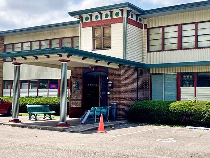 The unassuming exterior of Grand Antique Mall belies the wonderland of treasures waiting inside. Like a time machine disguised as a building!