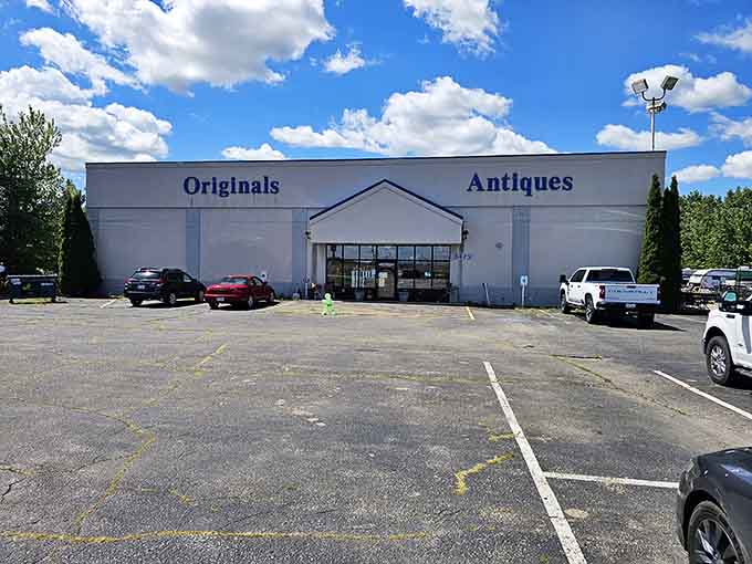 The unassuming exterior of Originals Mall of Antiques in Oshkosh hides a treasure trove within&mdash;like finding a diamond ring in your grandmother's old cookie jar.