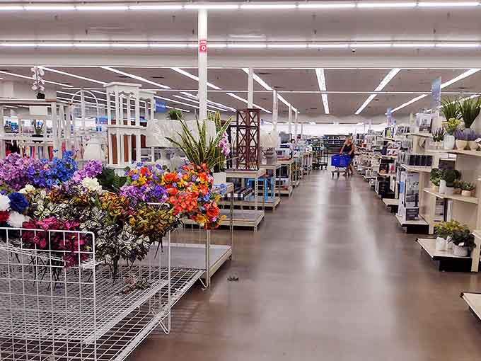 A floral explosion greets shoppers at Gabe's, where artificial blooms in every hue imaginable await your home decorating adventures.
