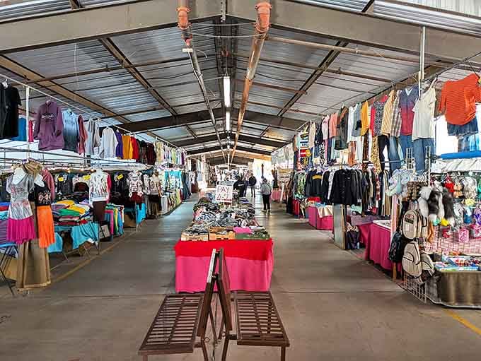 Fashion boulevard at bargain prices. The clothing aisles offer everything from casual wear to statement pieces, proving style doesn't need to break the bank.