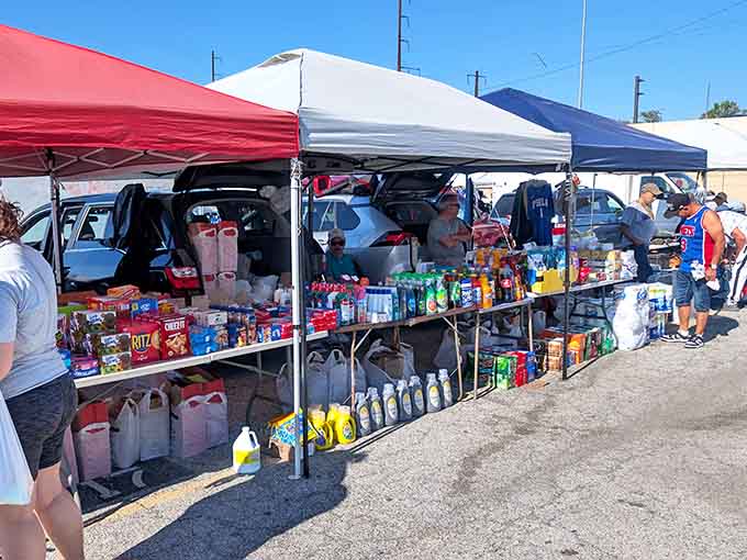 Snack attack central! This vendor knows that serious treasure hunting requires proper fuel&mdash;from chips to sodas, all the essentials for sustained browsing.