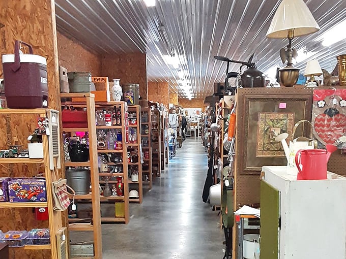 Long aisles of treasures stretch into the distance, where one person's forgotten knickknack becomes another's prized possession.