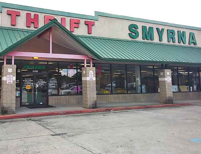 The exterior of Smyrna Thrift Store offers a welcoming first impression, hinting at the variety waiting inside.