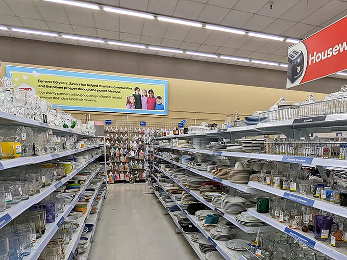 The housewares section offers everything from glassware to dishes, perfect for outfitting your island home without breaking the budget.