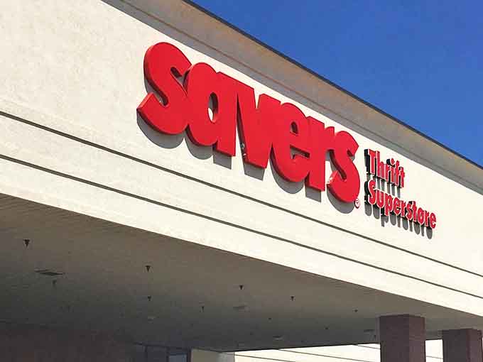 The iconic red Savers sign stands out against the blue South Dakota sky like a beacon for bargain hunters &ndash; a siren call to thrifters everywhere.
