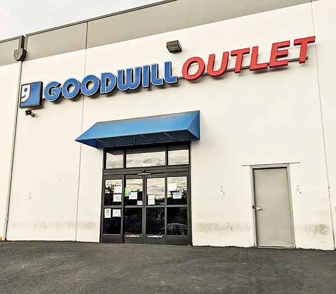 The unassuming entrance to bargain paradise - where Washington's thrift warriors begin their quest for hidden treasures.