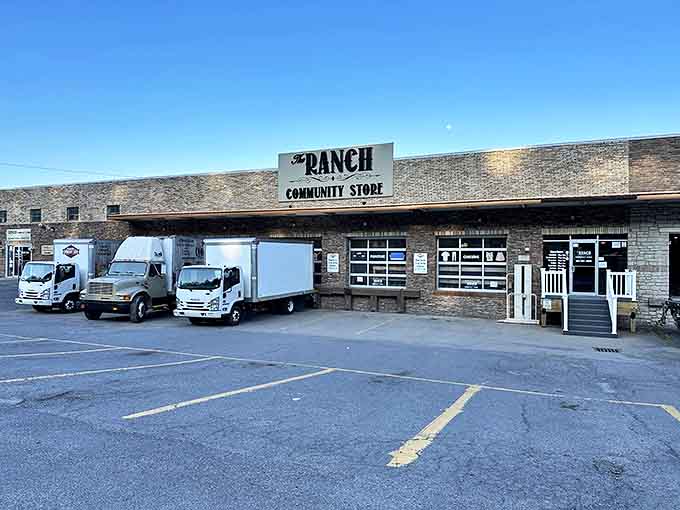 The unassuming brick fortress of bargain hunting – where delivery trucks don't bring goods away, but rather the community's treasures in for their second act.