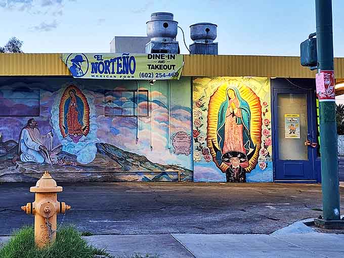 More than just a restaurant, El Norte&ntilde;o's stunning mural of Our Lady of Guadalupe transforms an ordinary building into a cultural landmark that feeds both body and soul.
