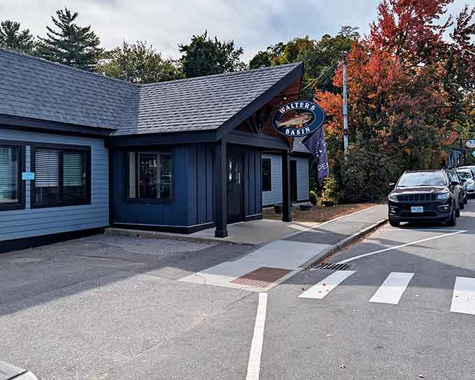 The unassuming blue exterior of Walter's Basin hides culinary treasures within, like a delicious secret Squam Lake has been keeping just for you.