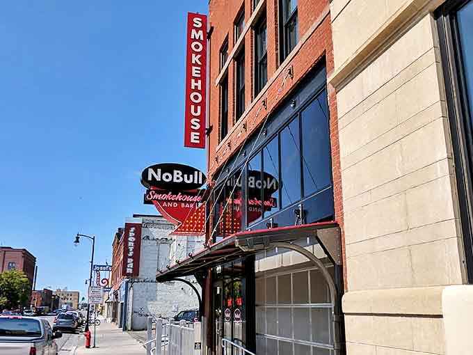 That vertical "SMOKEHOUSE" sign isn't just advertising&mdash;it's a promise of good things to come. Follow it like a North Star.