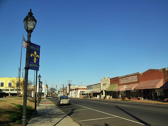 Downtown Bastrop's welcoming lamppost banners might as well read "Your Social Security Check Lives Better Here" instead of just "Welcome to Bastrop."