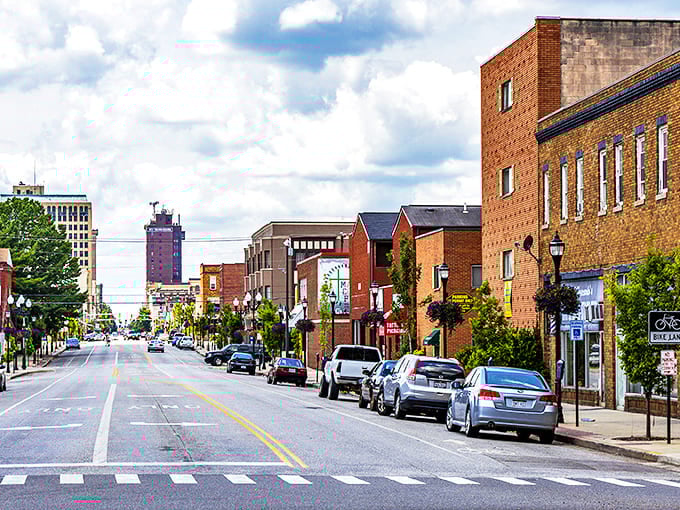 Tree-lined streets and well-maintained brick storefronts create Huntington's charming atmosphere without the big-city price tag.