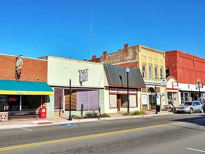 Emporia's Main Street offers that perfect small-town tableau &ndash; historic buildings, blue skies, and not a parking meter in sight.