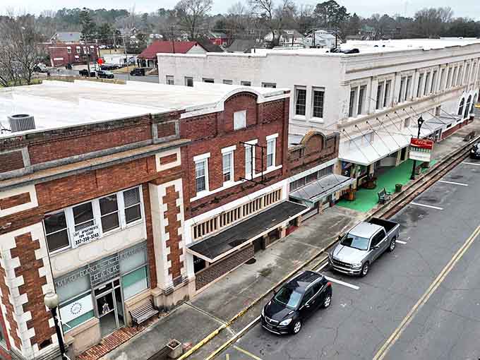 Downtown Leesville's historic buildings stand like colorful sentinels of small-town charm, where affordable dreams and brick-and-mortar stories coexist.