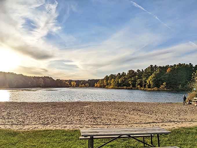 Golden hour magic transforms an ordinary beach into something from a travel magazine. No filter needed here!