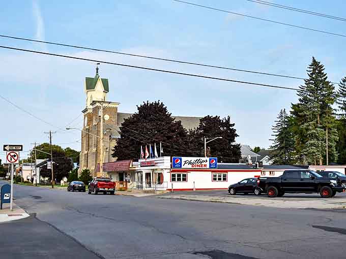 Phillips Diner stands as a testament to small-town America, where breakfast comes with a side of local gossip and the coffee's always hot.