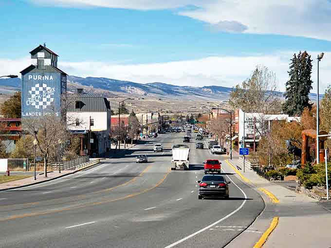 The wide-open Wyoming landscape cradles Riverton in a spectacular natural embrace, with mountains standing sentinel in the distance like patient guardians of the high plains.