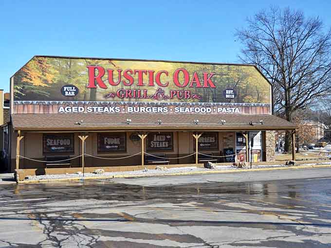 The Rustic Oak welcomes you like an old friend with its charming wooden facade and inviting front porch. Mark Twain himself would approve of this Hannibal haven.